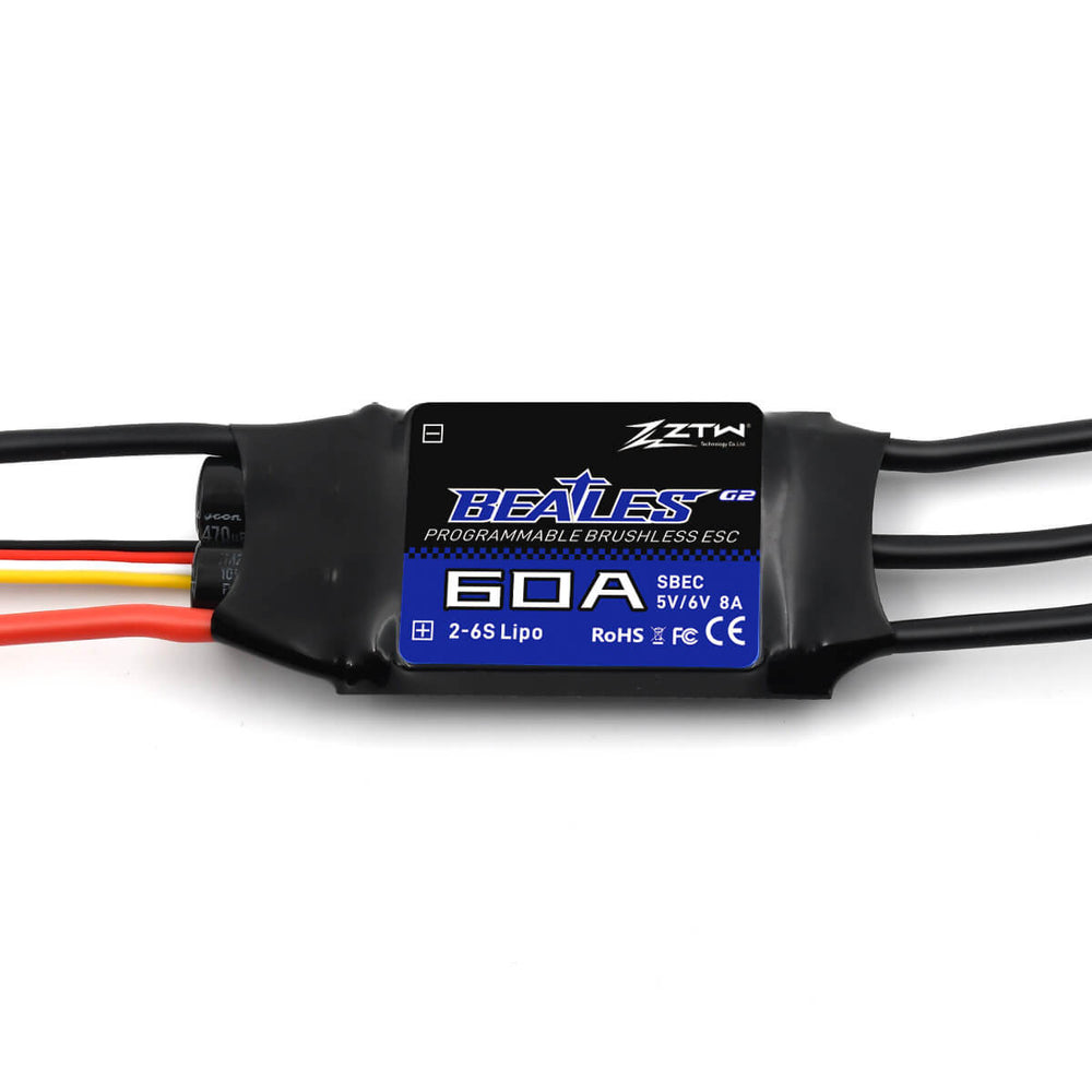 ZTW Beatles G2 60A ESC 2-6S SBEC For RC Airplane Fixed-wing